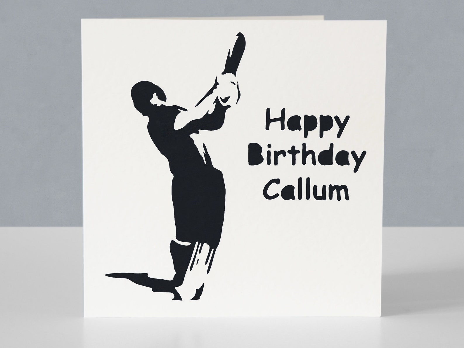 Personalised Cricket Birthday Card for Cricketer - Papercut Greetings ...