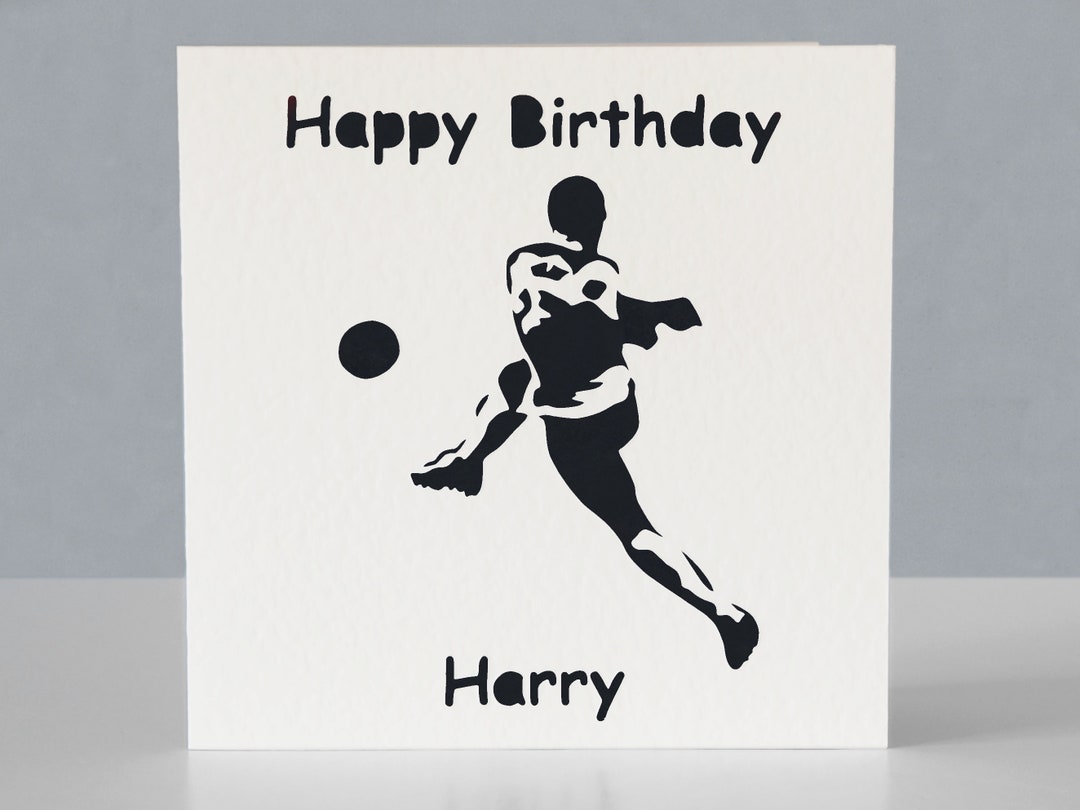Personalised Football Birthday Card for Footballer or Football Fan ...