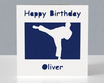 Personalised Birthday Card for a Karate Kid Any Age, 5,6,7,8,9,10 - Etsy
