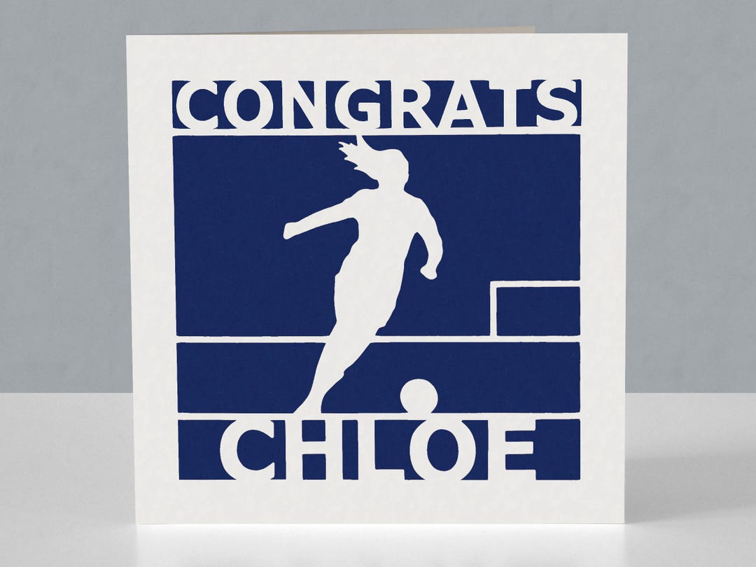 Personalised Women's Football - Soccer Congratulations (congrats) Card ...