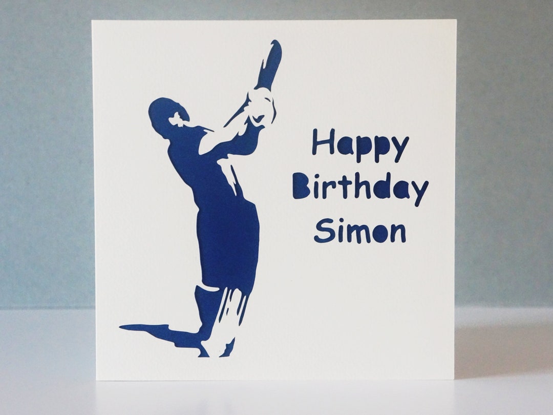 Personalised Cricket Birthday Card for Cricketer or Cricket - Etsy