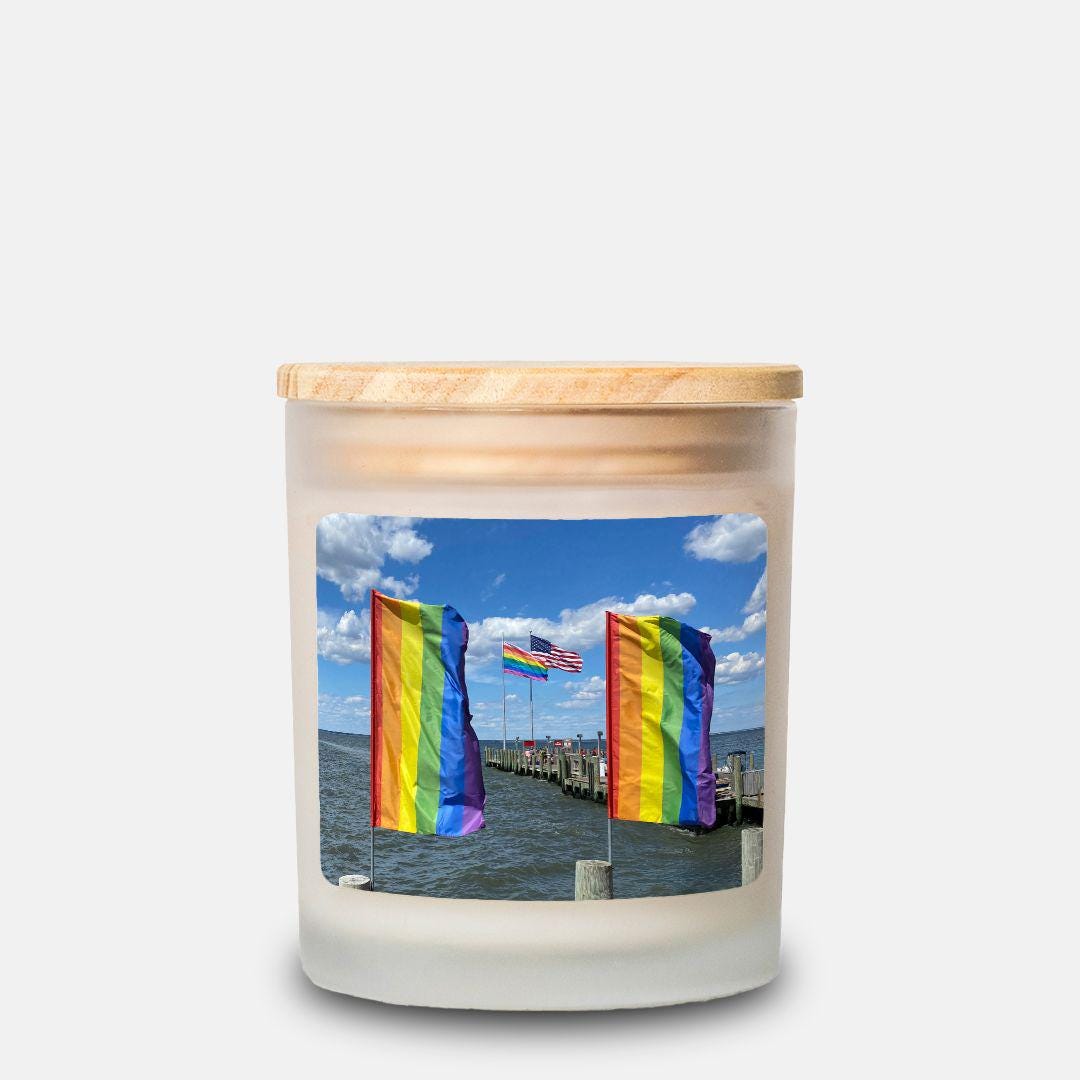 Pride Candle - Frosted Glass (hand Poured 11 Oz), LGBTQAI+ Candles ...