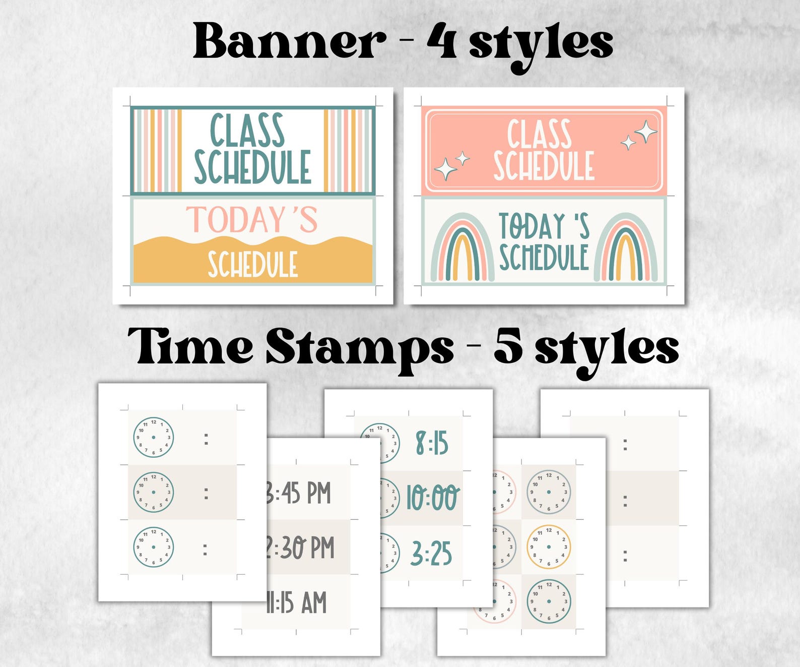 Schedule Cards, Printable Schedule Template, Visual Timetable ...