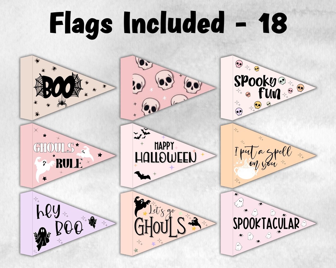 Halloween Photo Prop, Hey Boo Halloween Flag, Child Play Wand ...
