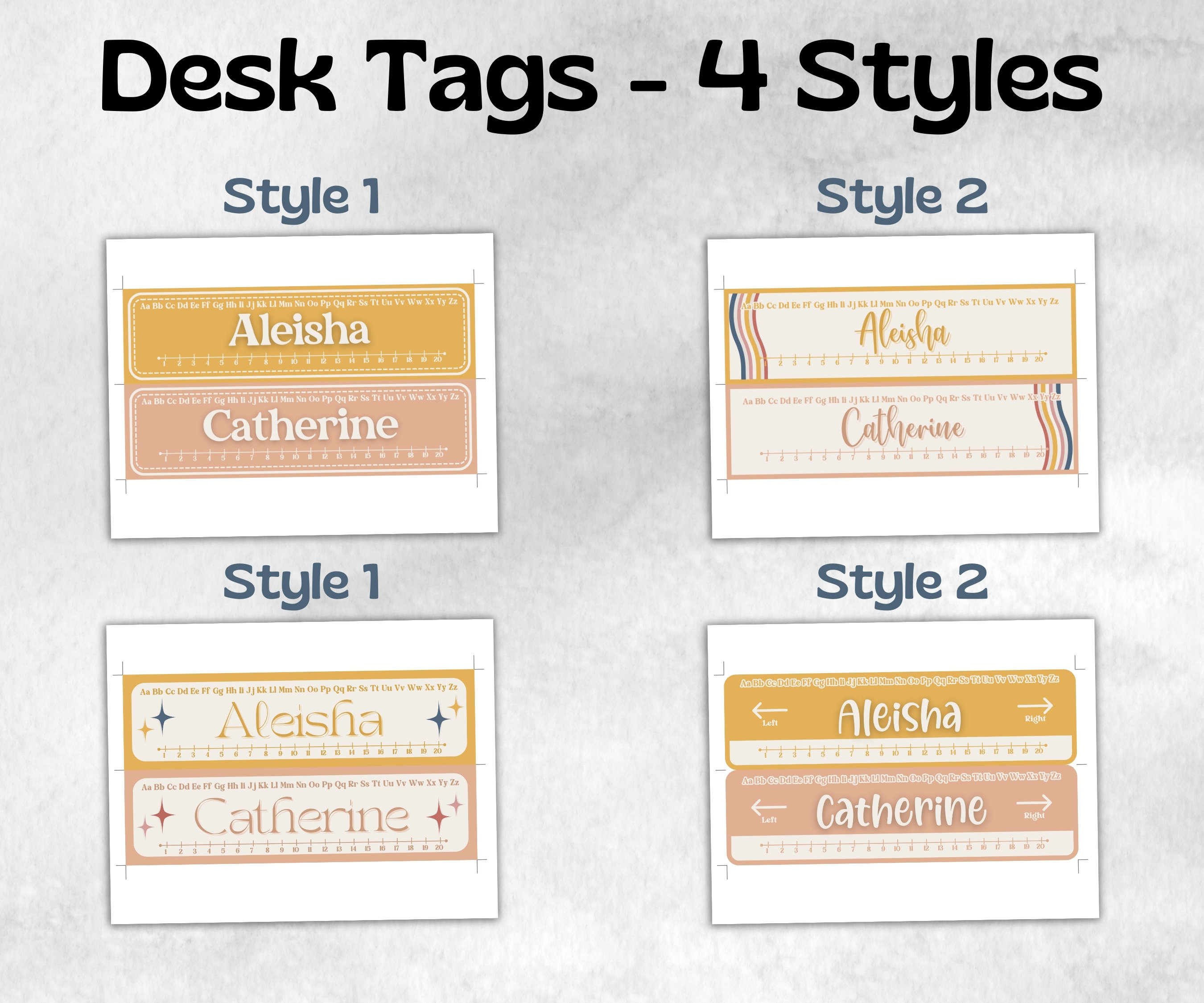 Desk Tags, Student Name Tag, Student Desk Labels, Student Name Labels ...