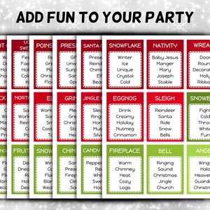 Christmas Taboo | Don't Say | Forbidden Words | Christmas Printable ...