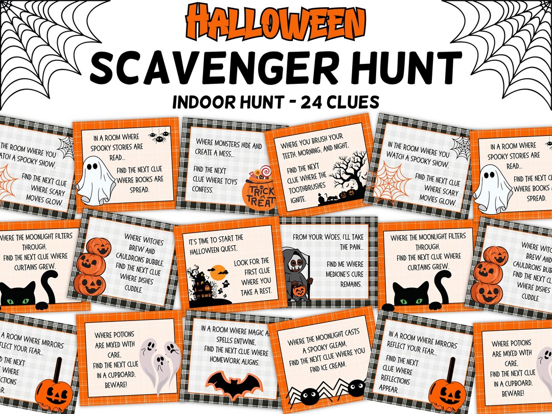 Halloween Scavenger Hunt for Kids Scavenger Hunt for Teens - Etsy