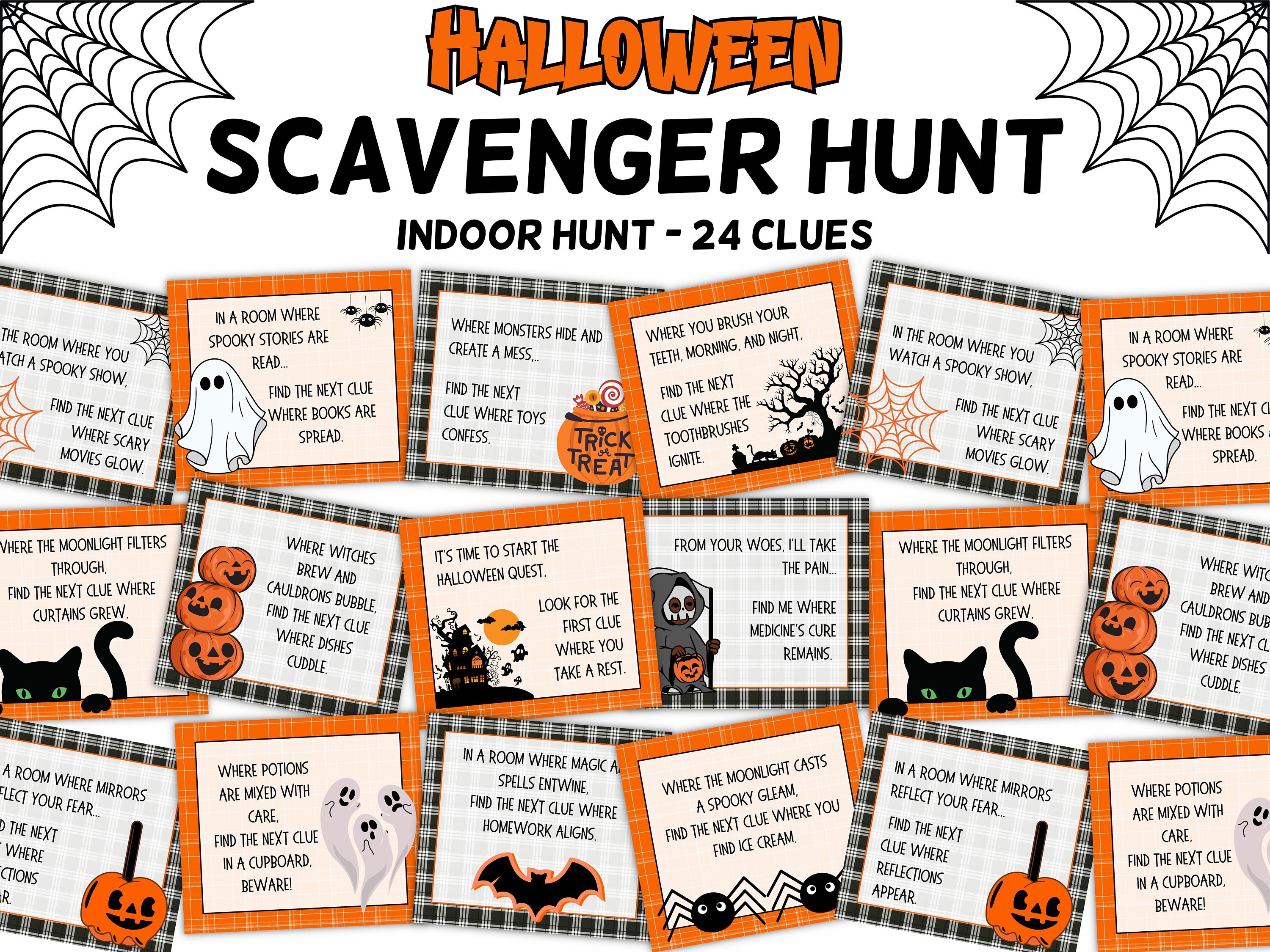 Halloween Scavenger Hunt for Kids Scavenger Hunt for Teens - Etsy