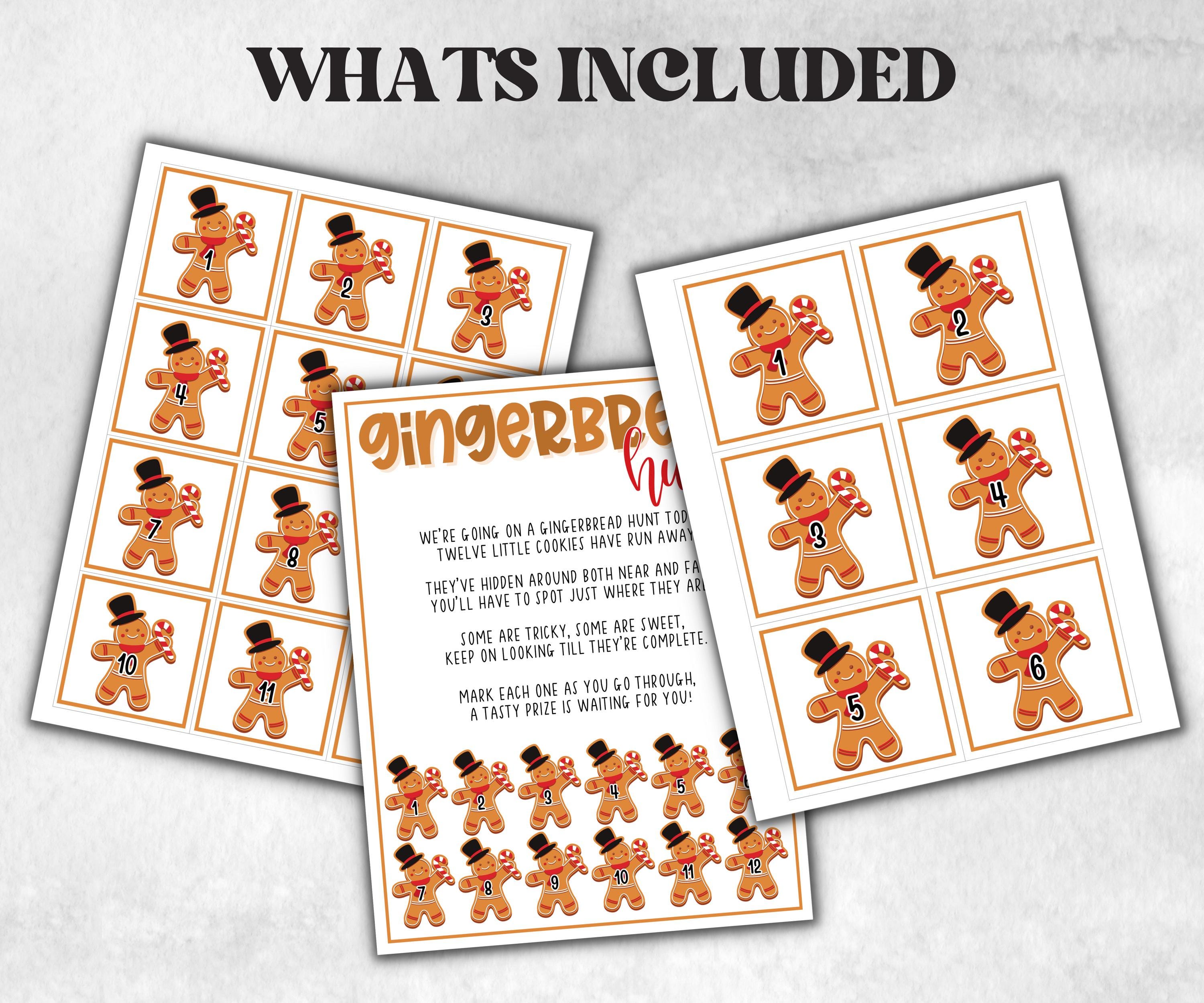 Gingerbread Scavenger Hunt Game, Kids Gingerbread Game, Xmas Scavenger ...