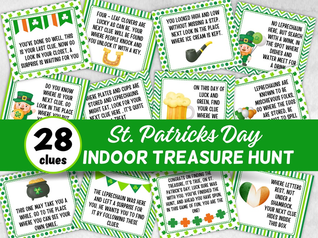 St. Patrick's Day Scavenger Hunt I St Patty Day Game I Letter From ...
