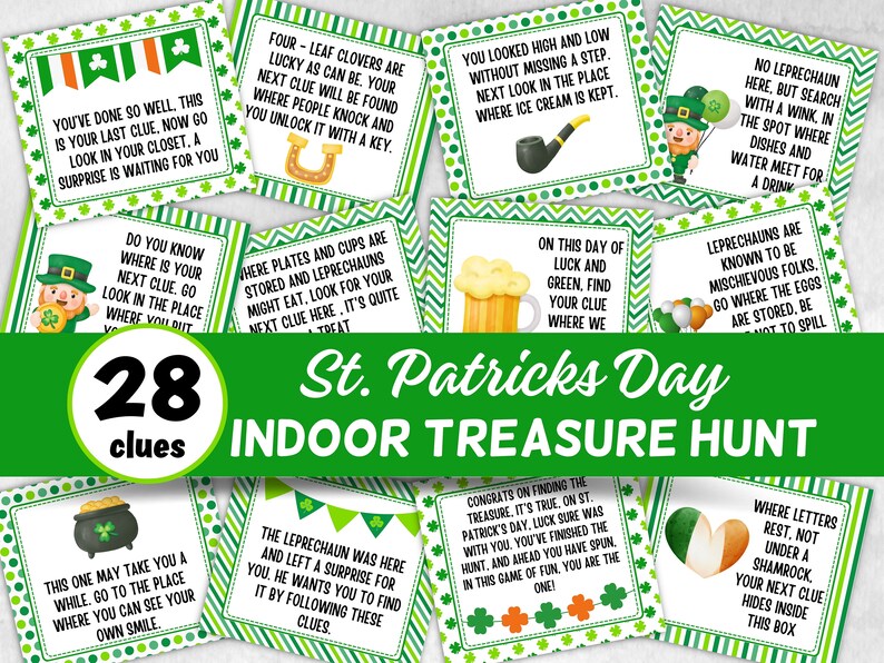 St. Patrick's Day Scavenger Hunt I St Patty Day Game I Letter From ...