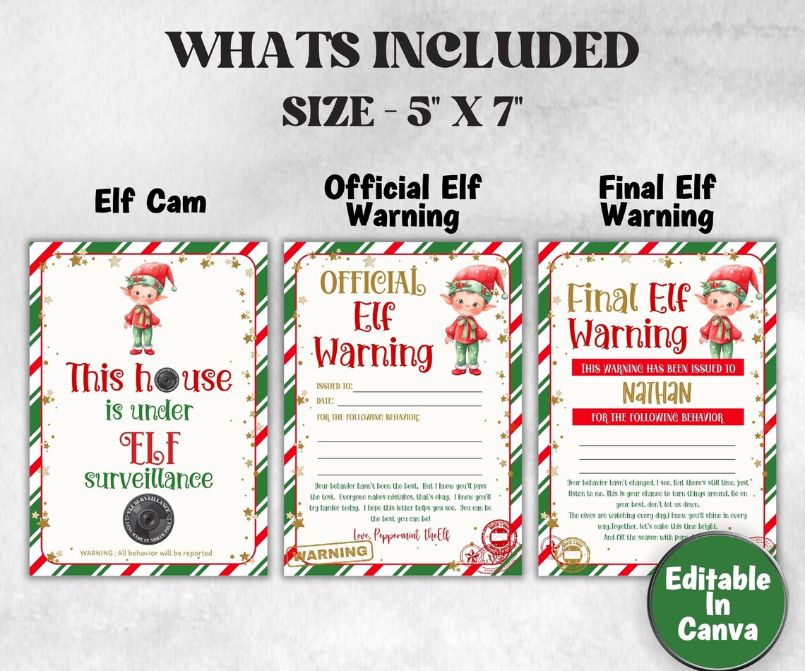 Christmas Elf Activity Bundle, Elf Arrival Letter, Elf Kit, Elf Warning ...