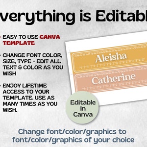 Desk Tags, Student Name Tag, Student Desk Labels, Student Name Labels ...