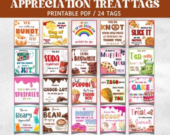 Bag of Chips Teacher Appreciation Treat Tag, End of Year Snack Tag ...