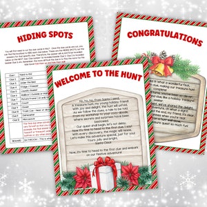 Treasure Hunt Christmas Activity | Indoor Scavenger Hunt | Christmas ...