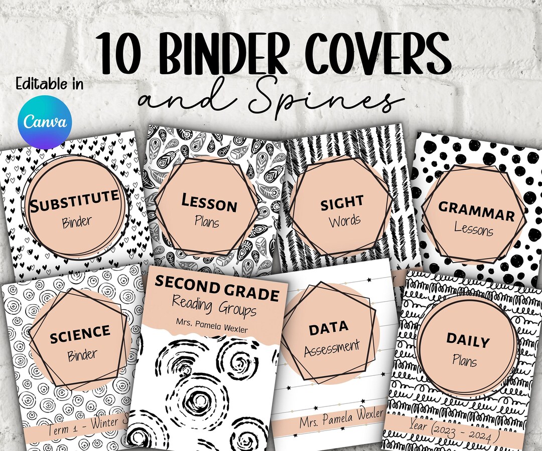 Editable Binder Covers and Spines I Printable Binder Cover I Homeschool ...