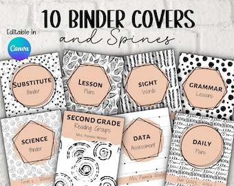 Editable Binder Covers and Spines I Printable Binder Cover I Homeschool ...