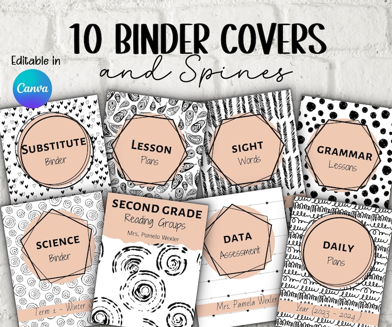 Editable Binder Covers and Spines I Printable Binder Cover I - Etsy