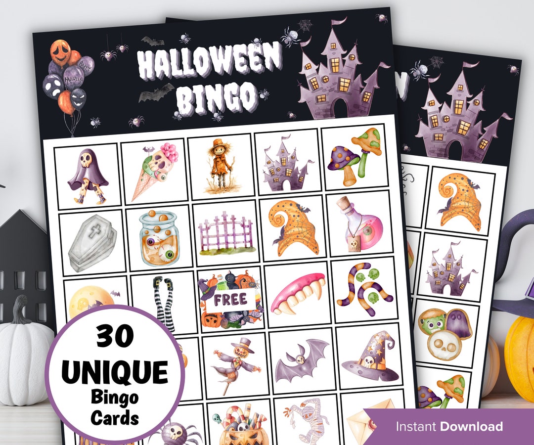 Halloween Bingo | Fun Halloween Games | Halloween Games Printable ...