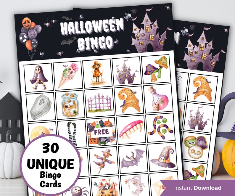 Halloween Bingo | Fun Halloween Games | Halloween Games Printable ...
