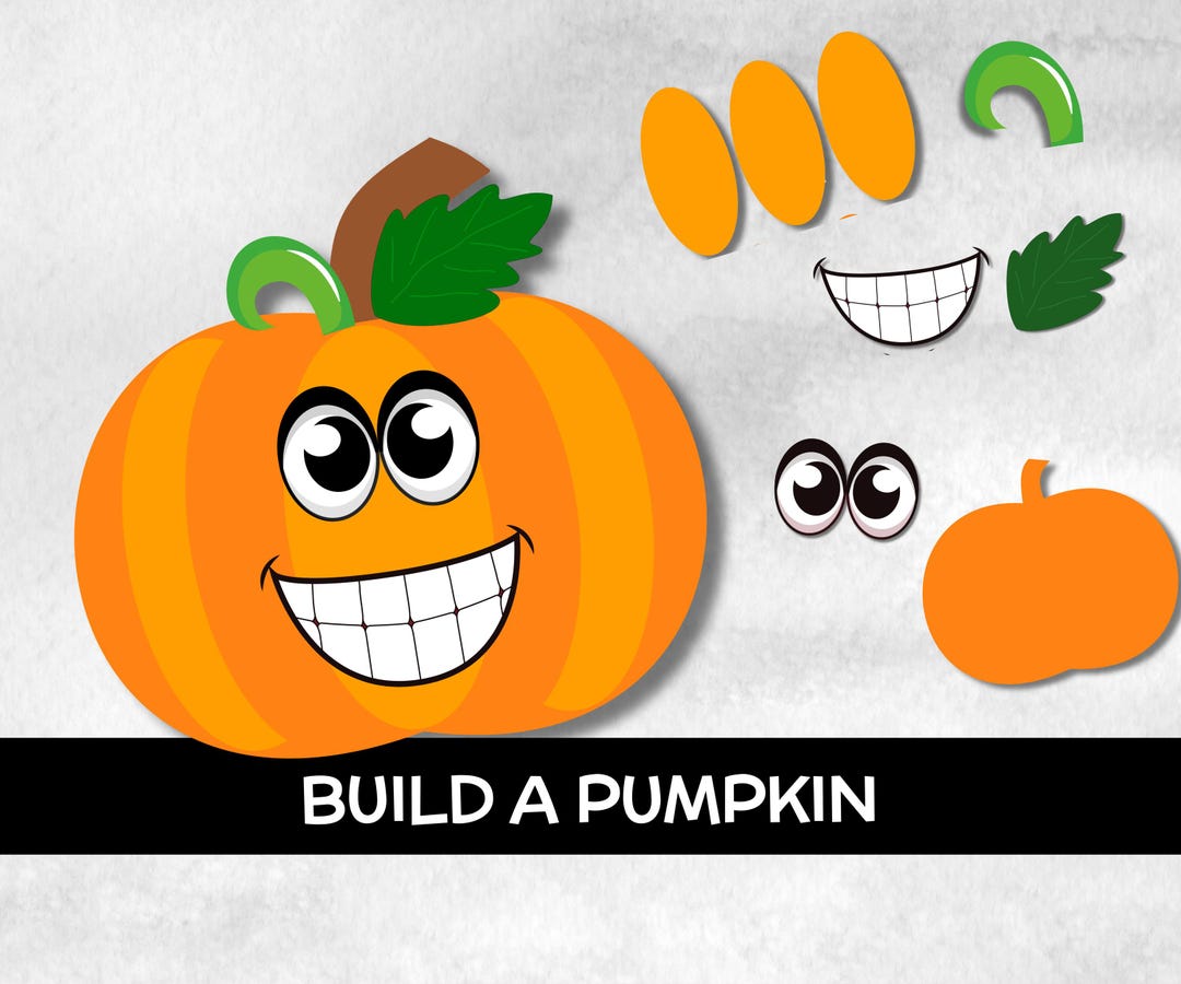 Build a Pumpkin Printable, Fun Halloween Activities for Family, Prek ...