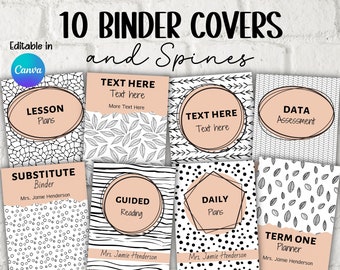 Editable Binder Covers and Spines I Printable Binder Cover I Homeschool ...