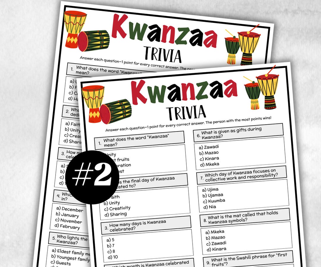 Kwanzaa Trivia Party, Theme Birthday, Seniors Trivia Night, Sunday ...