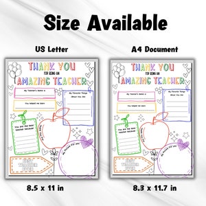 Printable Teacher Appreciation Week | Printable All About My Teacher ...