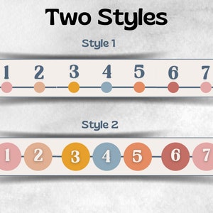 Number Line Math Worksheets, Kindergarten Math Posters, Educational ...