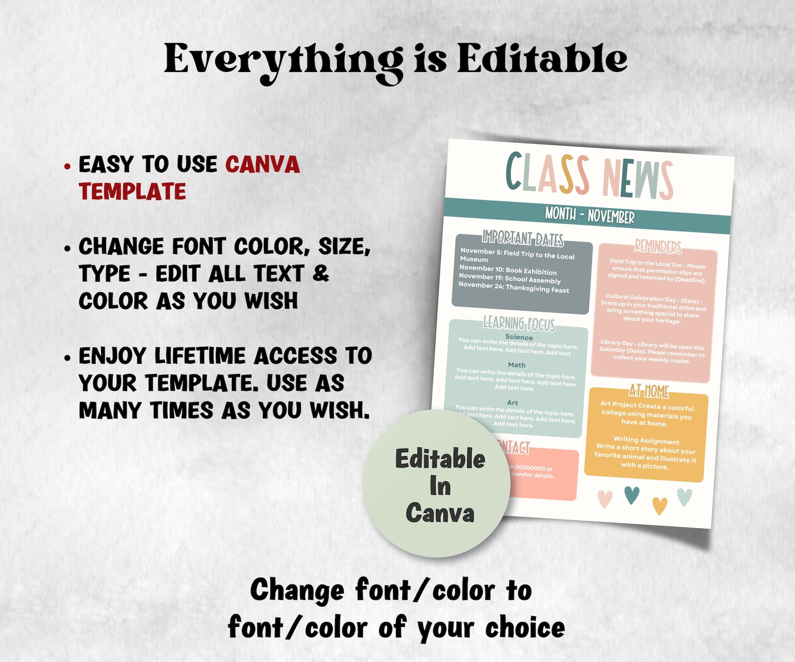 Classroom Newsletter, Teacher Newsletter, Editable School Newsletter ...