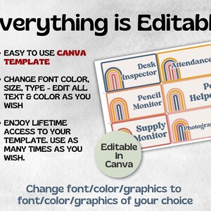 Classroom Editable Jobs Chart, Teacher Resources, Kindergarten ...