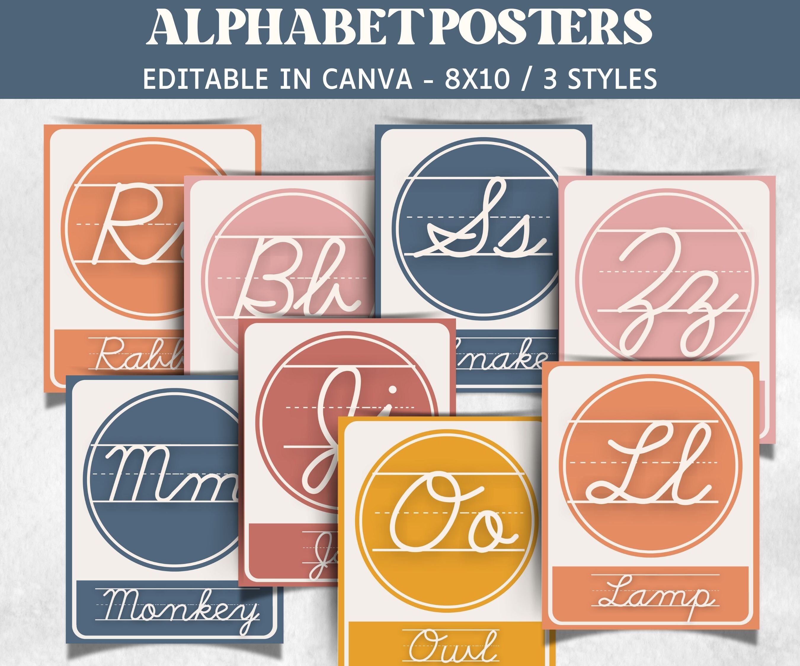 Alphabet Posters, Educational Posters, Educational Print, Educational ...