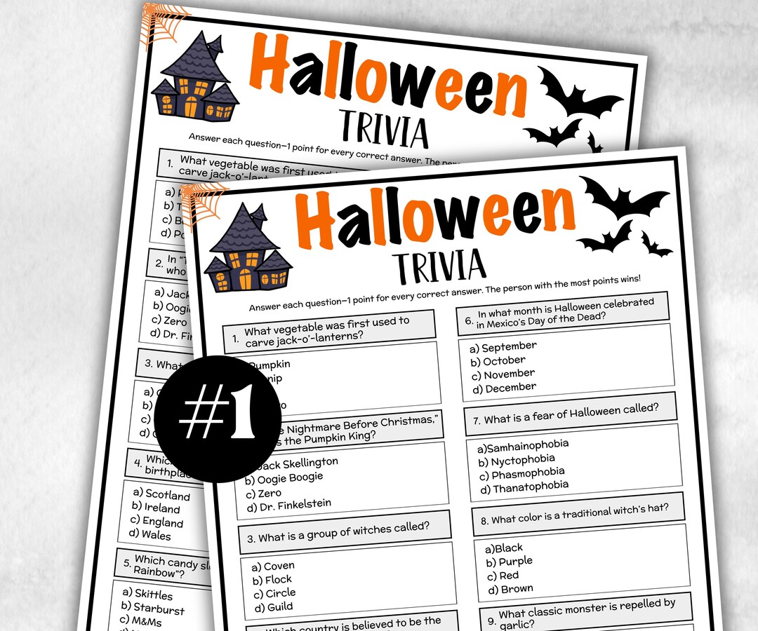 Halloween Trivia, Spooky Theme Birthday, Seniors Trivia Night, Sunday ...
