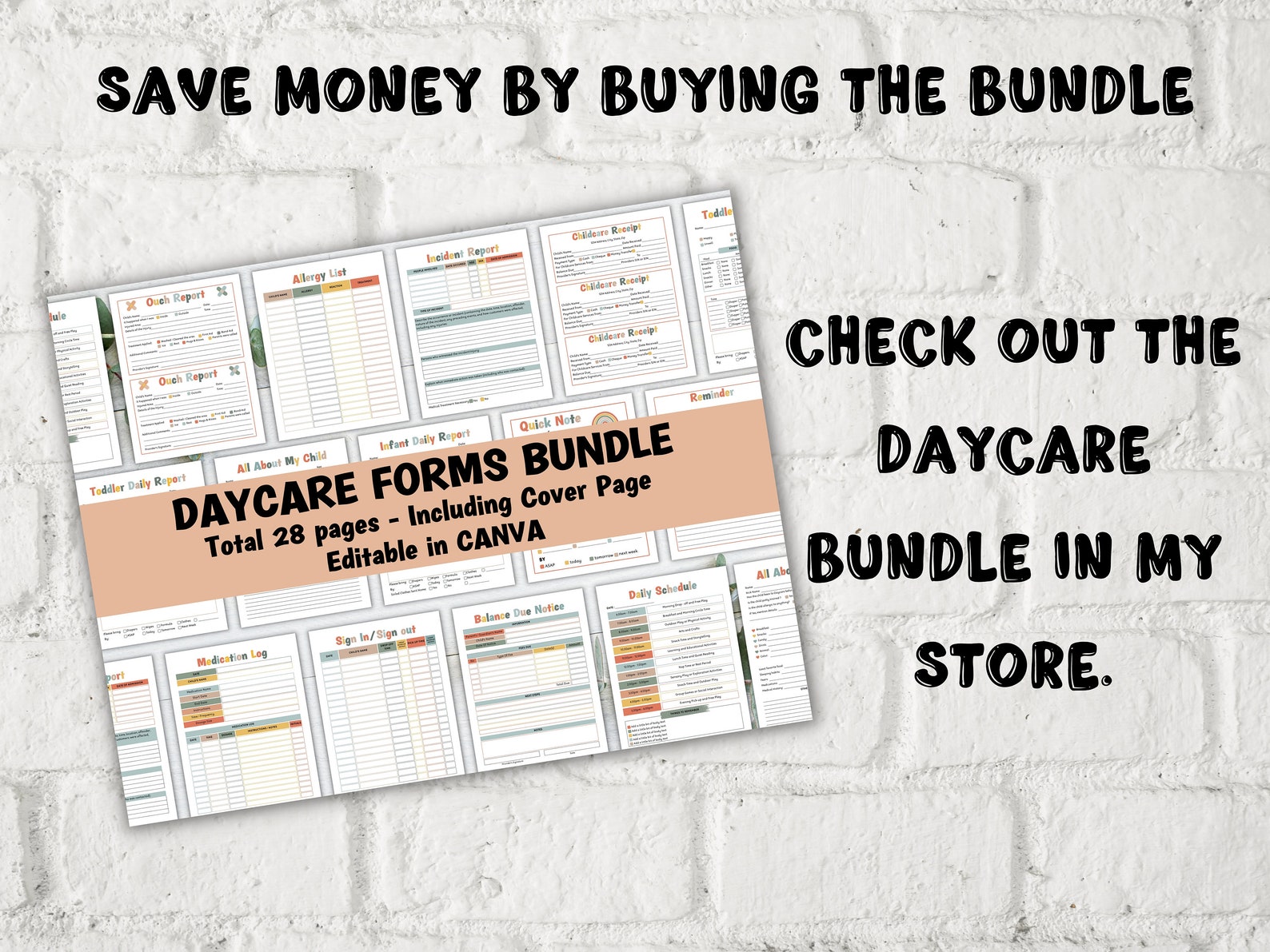 Home Daycare Ouch Report I Injury Report I Incident Report Form I Child ...