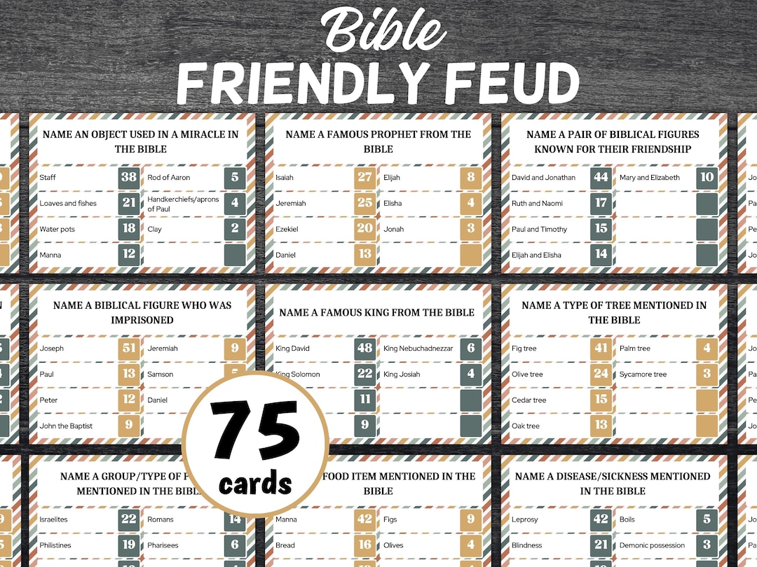 Christian Bible Study Game, Bible Trivia for Adult and Teen, Bible ...