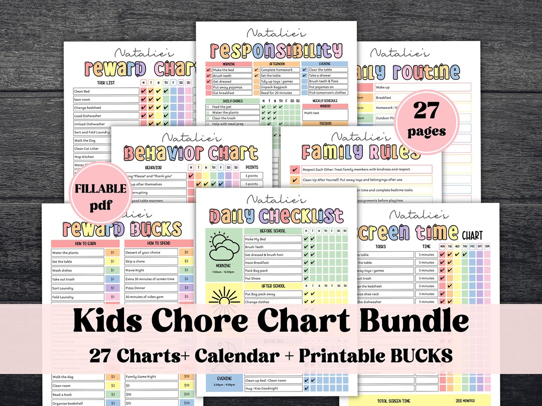 Daily Checklist | Command Center | School Routine | Behavior Chart ...