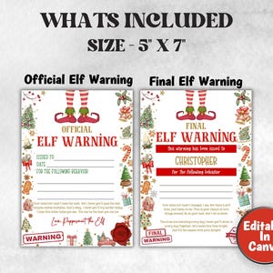 Elf Official Warning Letter, Final Warning Letter, Elf Letter Template ...