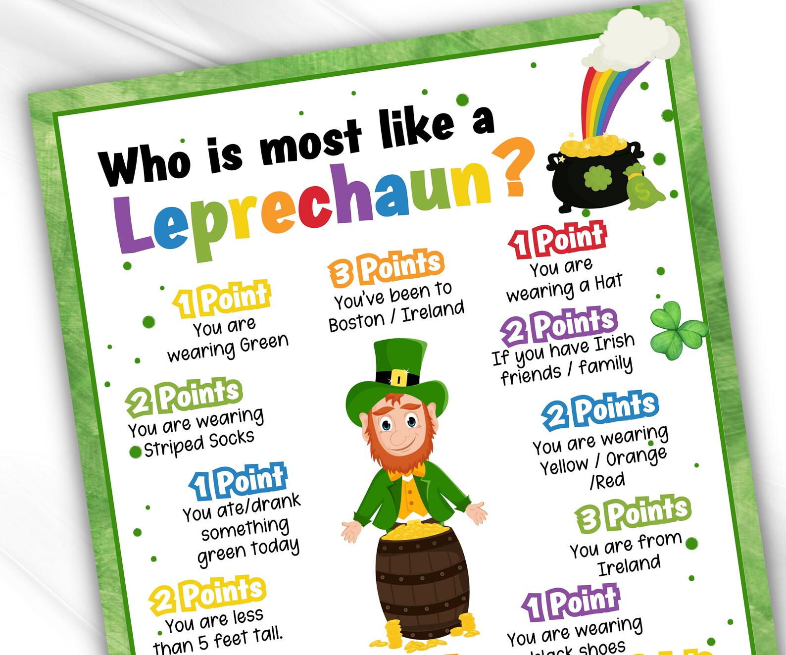 Leprechaun Name Game, St Patricks Day Activity, St Patricks Day Party ...