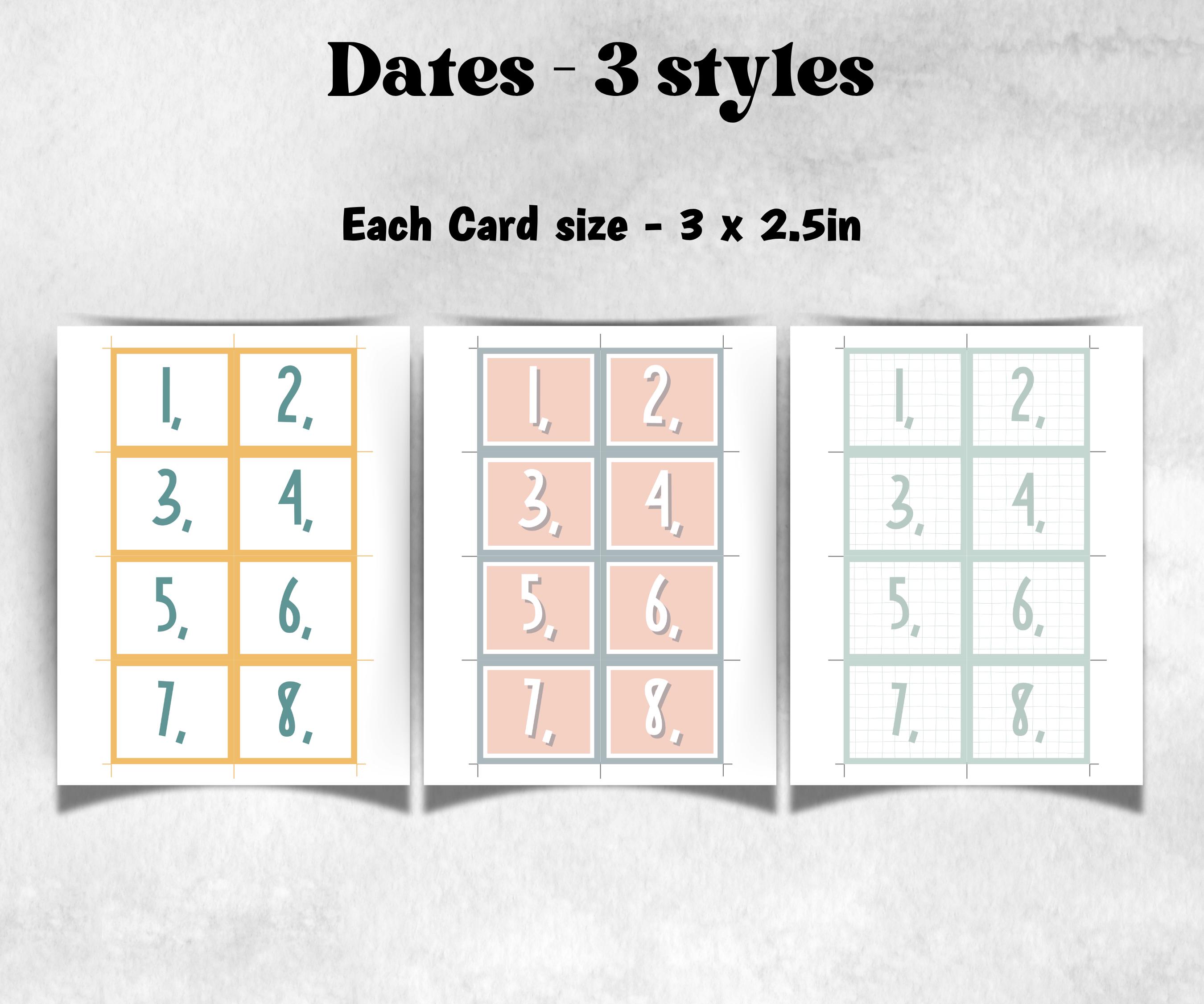 Calendar Display, Neutral Classroom Printable Calendar, Classroom Flip ...