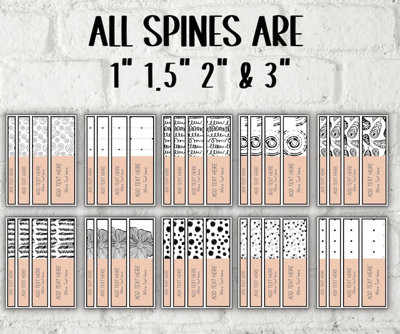 Editable Binder Covers and Spines I Printable Binder Cover I - Etsy