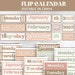 Neutral Classroom Printable Calendar, Classroom Flip Calendar, Back to ...