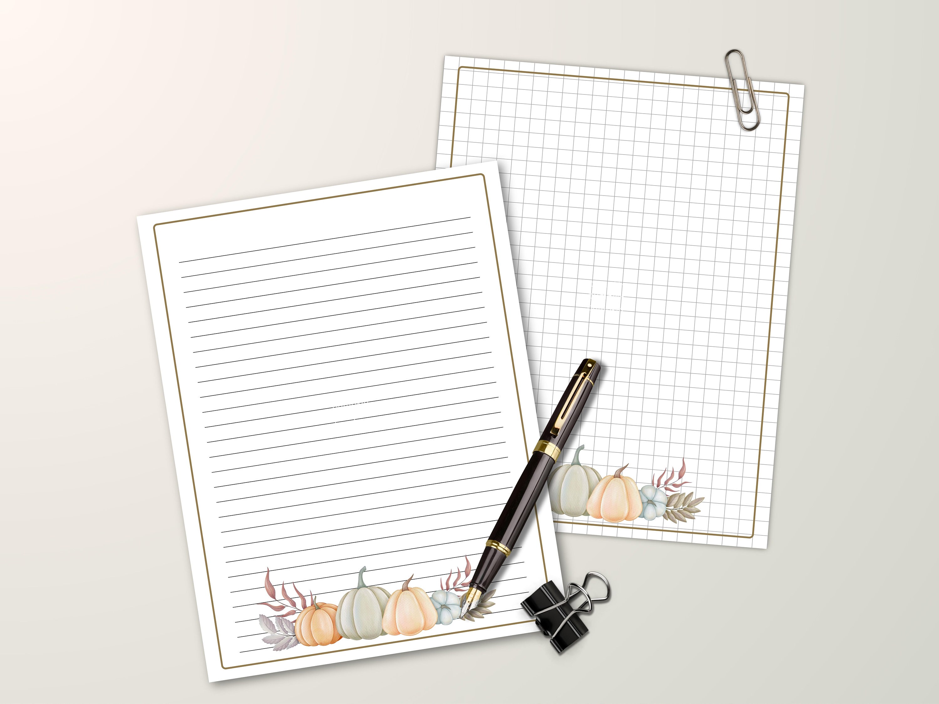 Printable Autumn Stationery, Letter Writing Paper, Fall Stationary Note ...