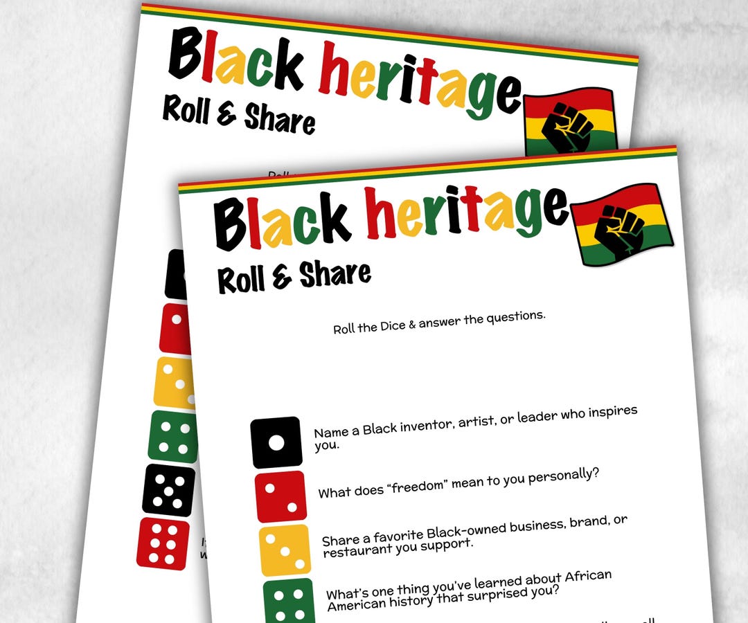 Black Roll and Share, Black History, Icebreaker Games, Adult Black ...