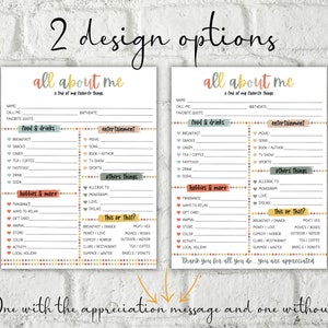 Favorites Survey, All About Me Printable, Questionnaire, My Favorite ...