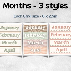 Neutral Classroom Printable Calendar, Classroom Flip Calendar, Back to ...