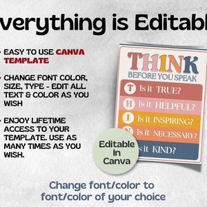 Classroom Think Posters, Therapy Office Decor, School Counselor, Think ...