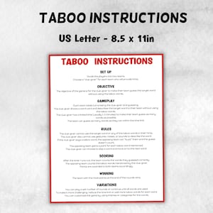 Printable Valentine’s Day Taboo Games & Activities for Couples, Families, Friends, and Coworkers ...