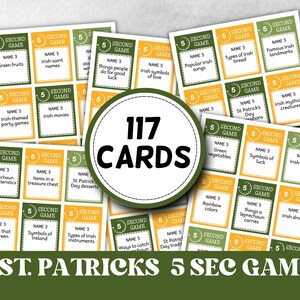 St. Patrick's Day 5 Second Printable Game, Fun Party Game, Office ...