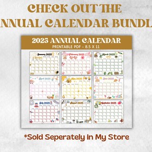 January Kids Calendar, Printable, 2025 Calendar, Homeschool Preschool ...