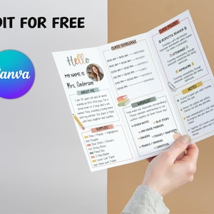 Open House Template Editable I I Meet the Teacher Trifold Brochure I ...